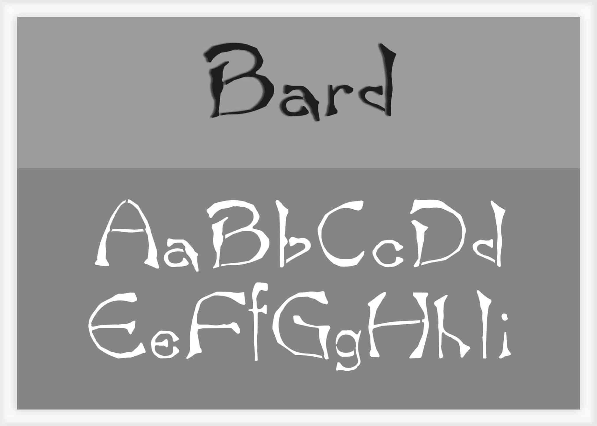 Bard Font Alphabet Stencil | Letter Stencils | Stencils Online
