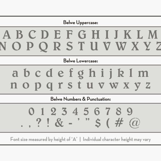 Dauphin Font Alphabet Stencil | Letter Stencils | Stencils Online