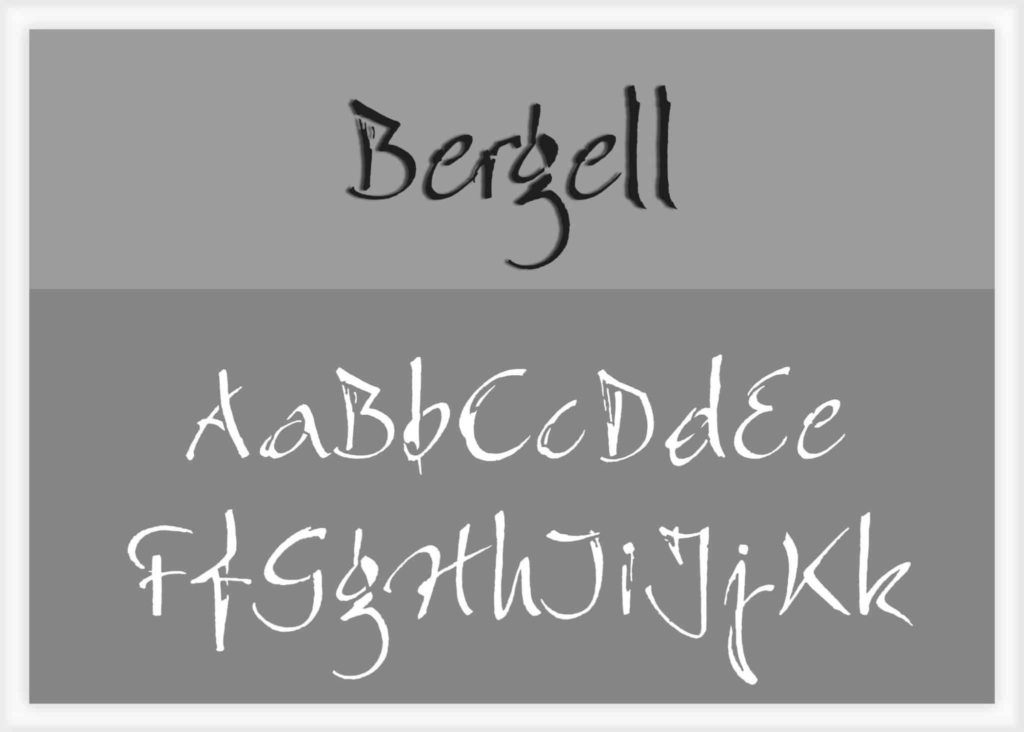 Bergell Font Alphabet Stencil | Letter Stencils | Stencils Online