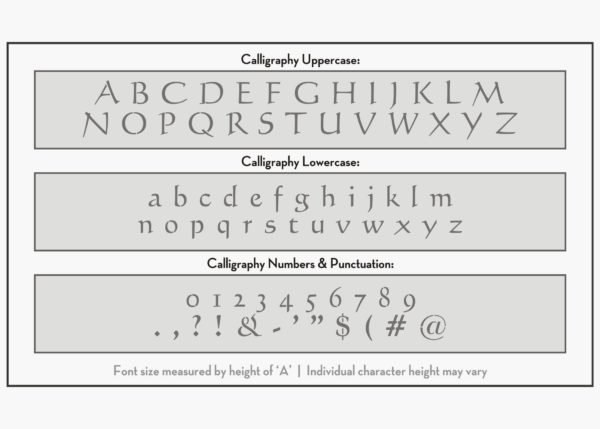 Calligraphy Font Alphabet Stencil | Letter Stencils | Stencils Online