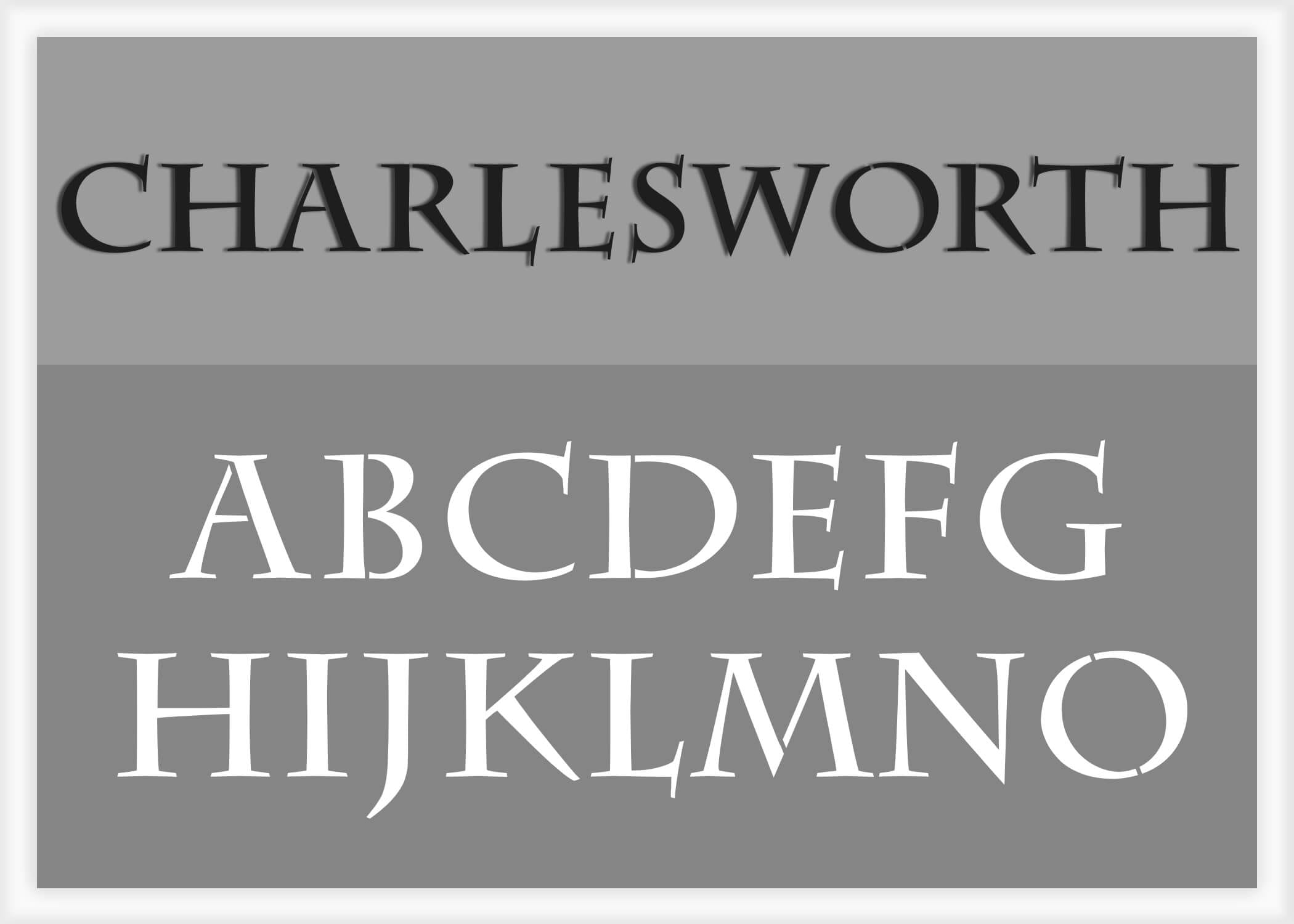 Charlesworth Font Alphabet Stencil | Letter Stencils | Stencils Online