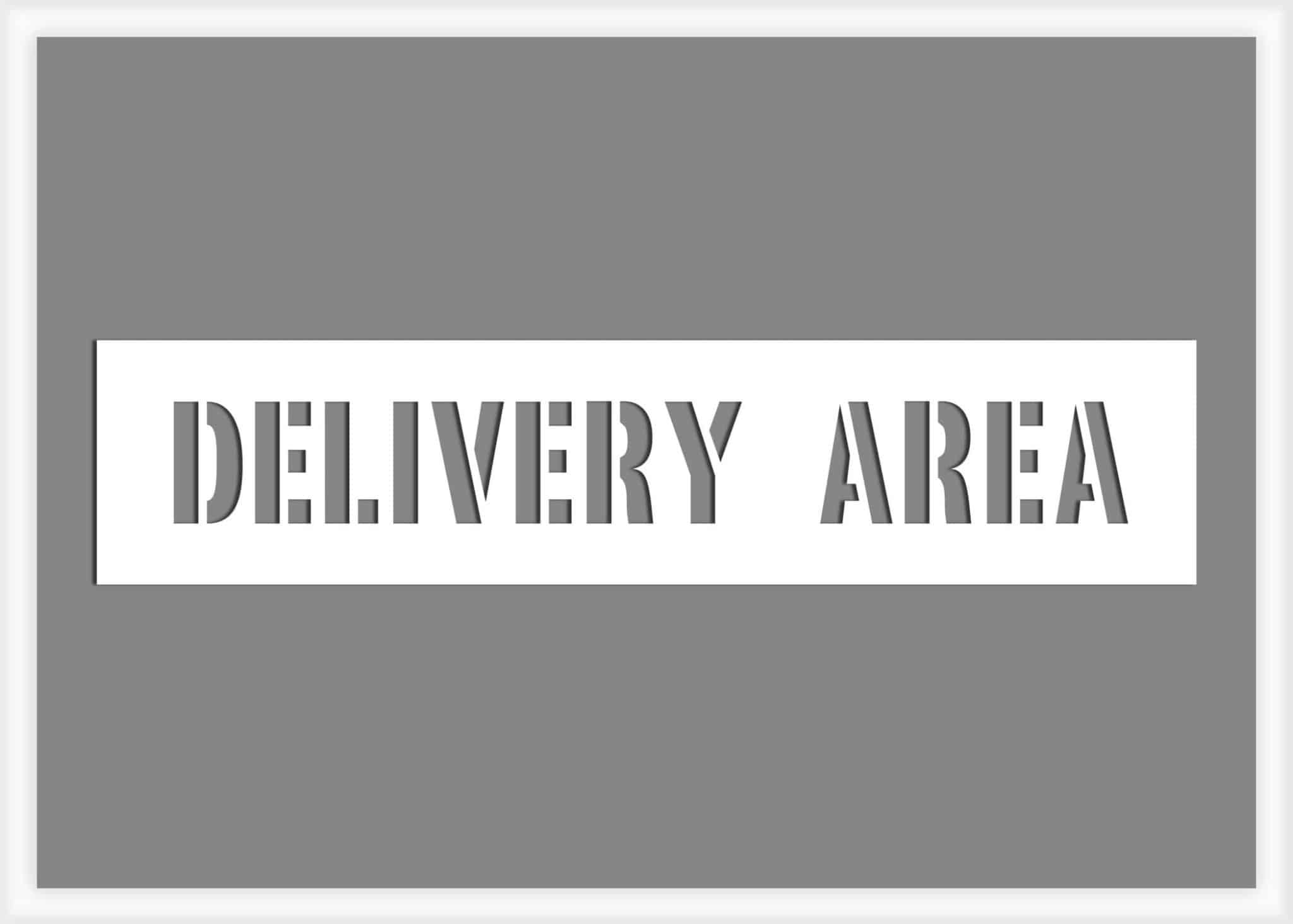 Delivery Area Stencil | Parking Lot Stencils | Stencils Online