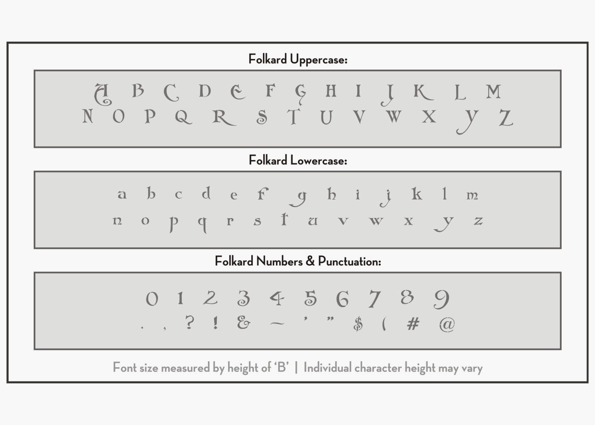Folkard Font Alphabet Stencil | Letter Stencils | Stencils Online