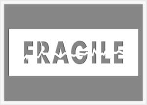 Fragile Sans Text Stencil | Stencils Online