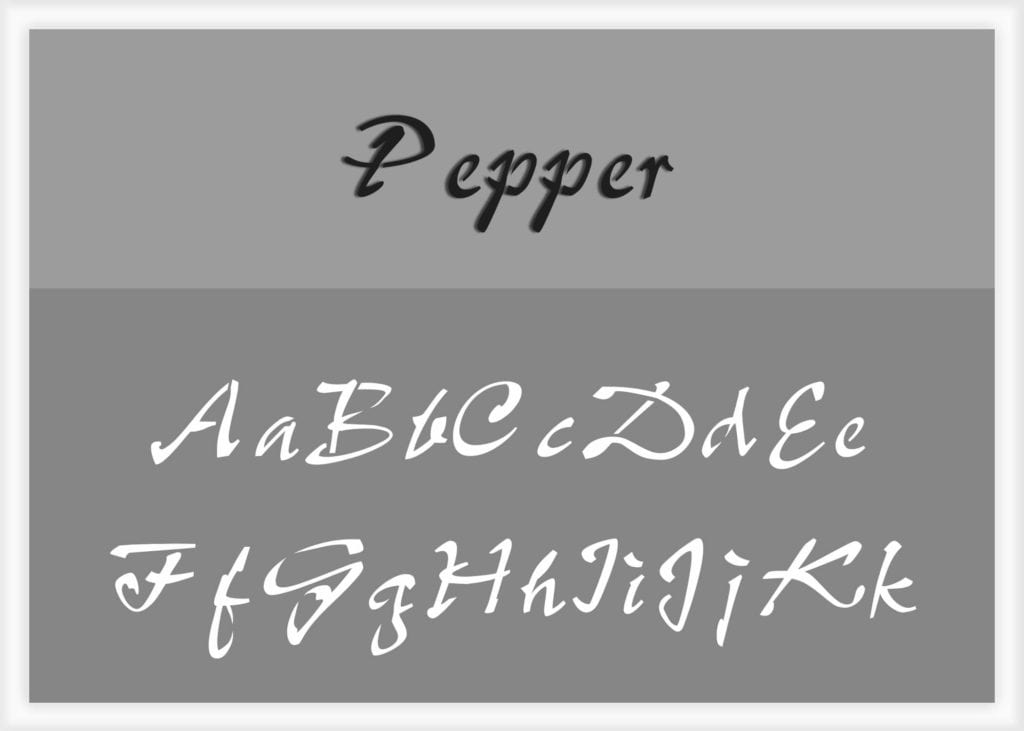 Pepper Font Alphabet Stencil | Letter Stencils | Stencils Online