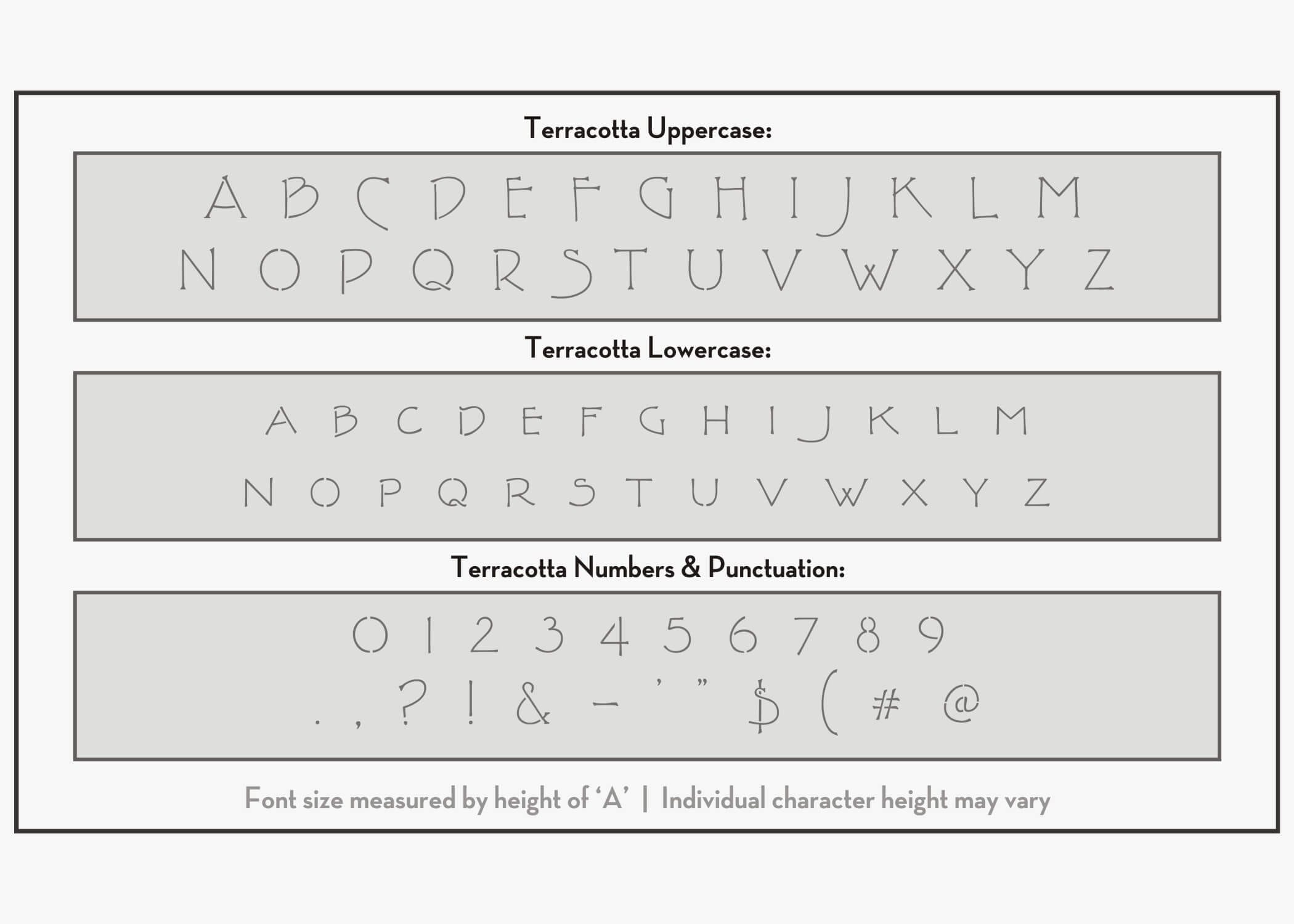 Chiller Font Alphabet Stencil