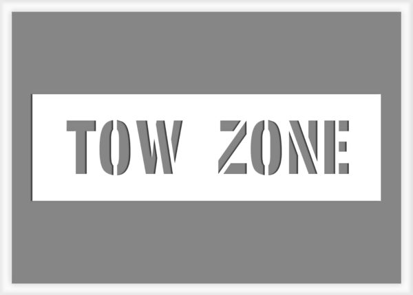 Tow Zone Stencil | Parking Lot Stencils | Stencils Online