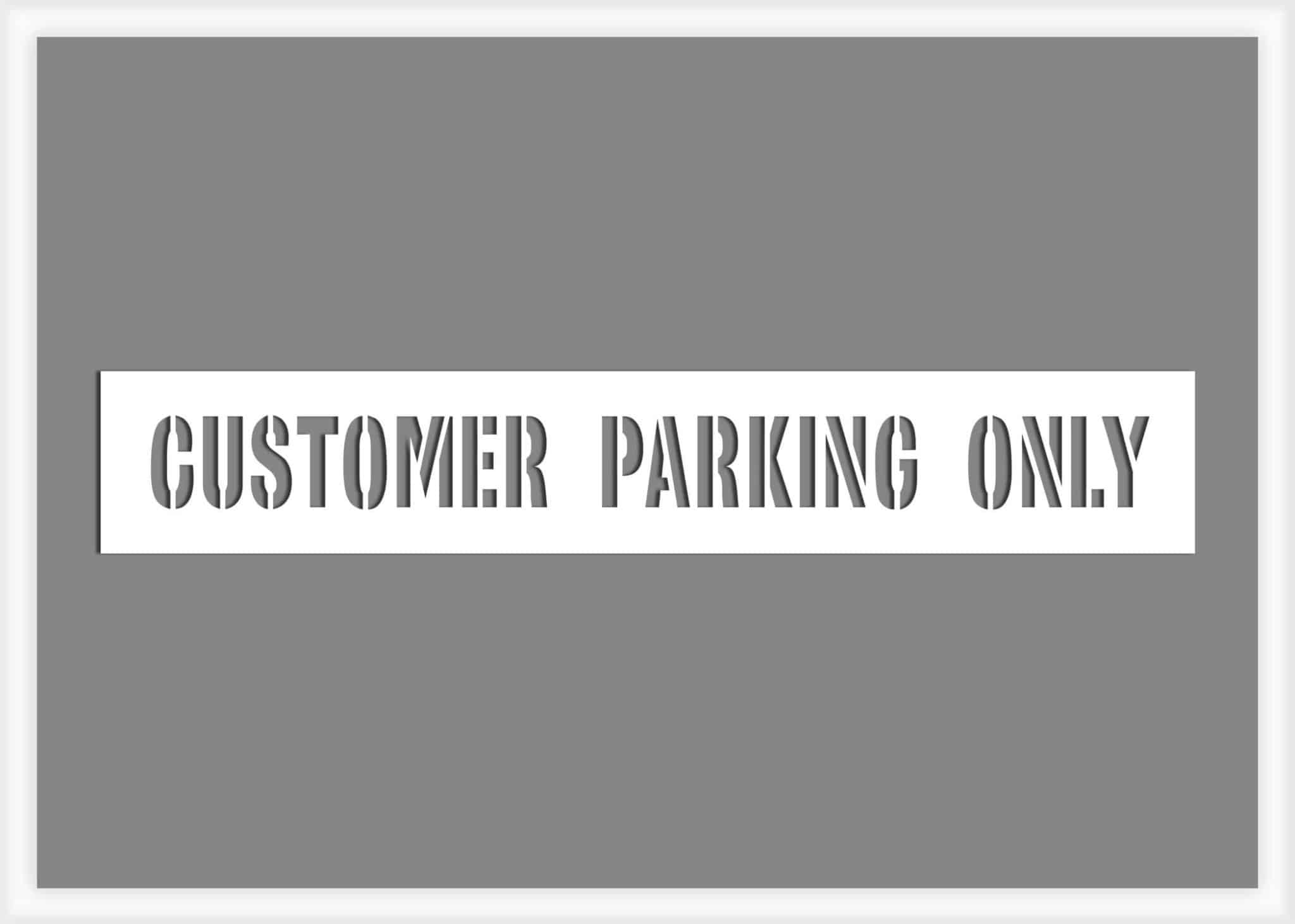 Customer Parking Only Stencil | Parking Lot Stencils | Stencils Online