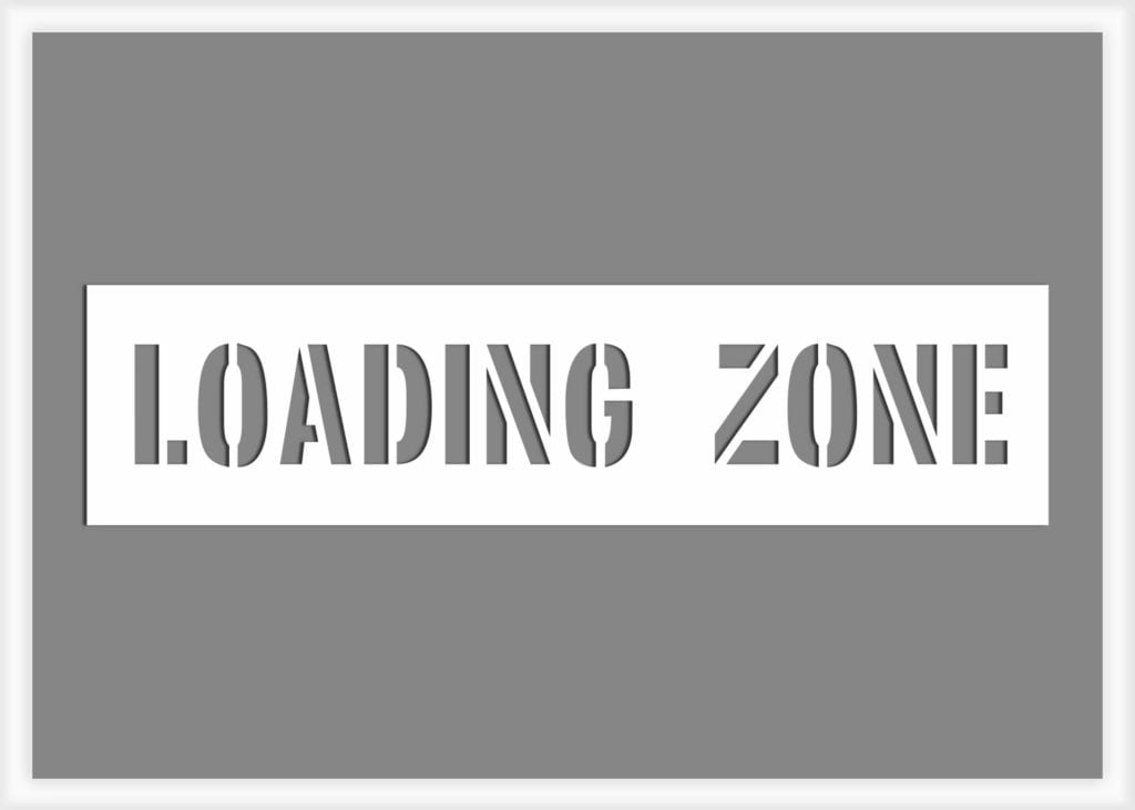 Loading Zone Stencil | Parking Lot Stencils | Stencils Online