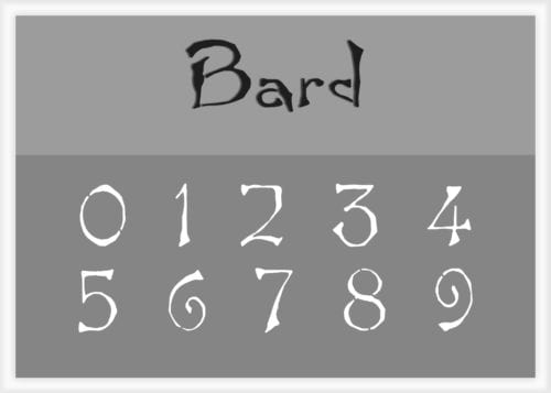 Bard Font Number Stencil | Stencil Numbers | Stencils Online