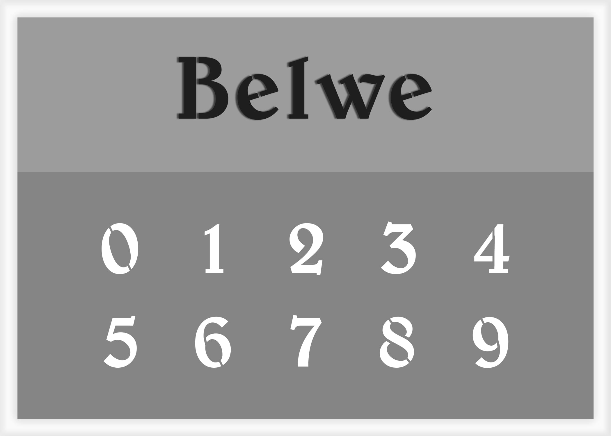 Old English Numbers Outline