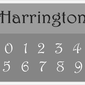 Charlesworth Font Number Stencil | Stencil Numbers | Stencils Online