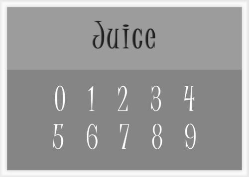 Juice Font Number Stencil | Stencil Numbers | Stencils Online