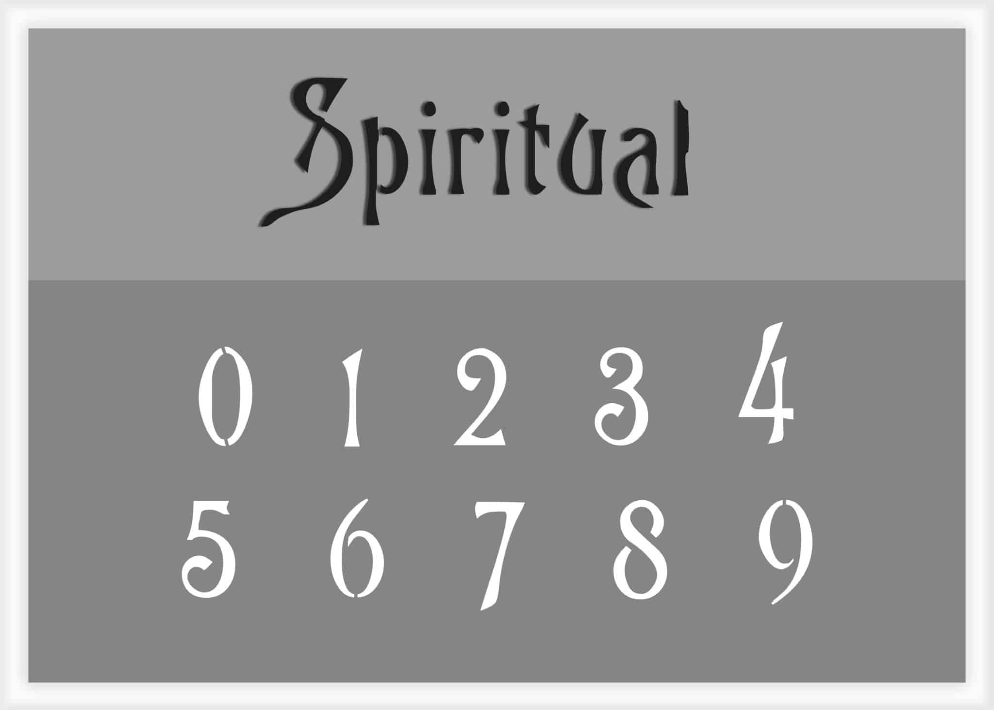 Spiritual Font Number Stencil | Stencil Numbers | Stencils Online