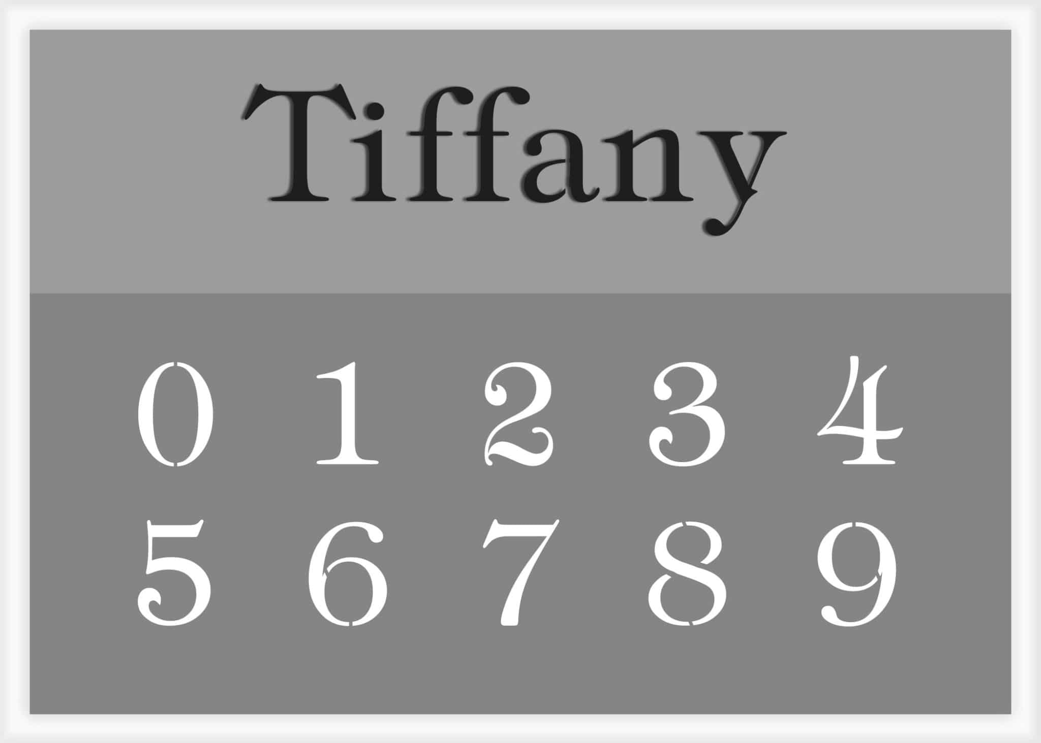 Tiffany Font Number Stencil | Stencil Numbers | Stencils Online