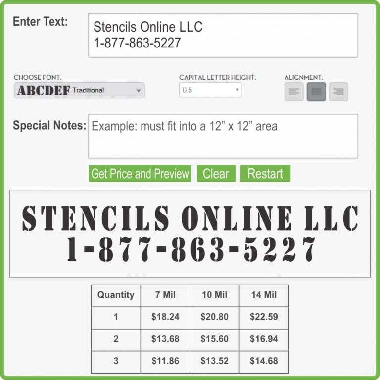 Custom Stencils | Custom Made Stencils | Stencils Online